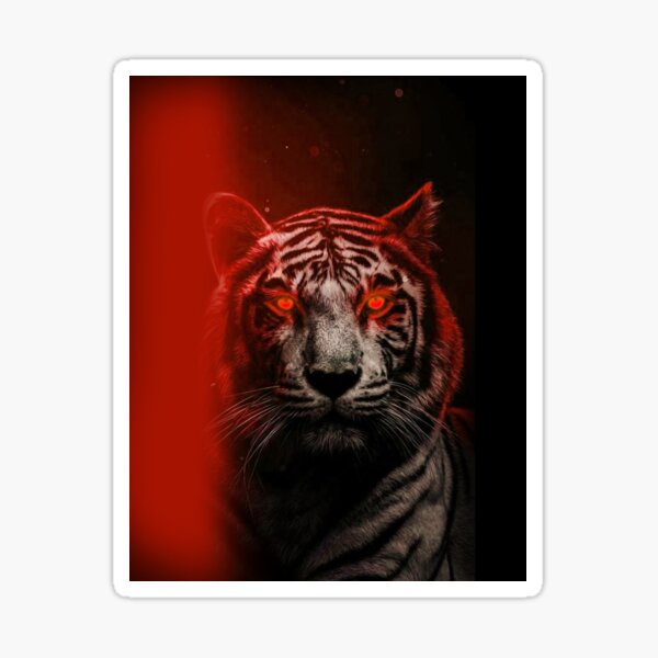 "Tiger Red & Black Design for Multipurpose " Sticker by Goldstone1 ...