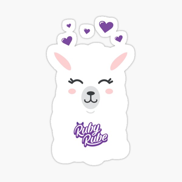 "Ruby Rube Merch Ruby Rube Llama" Sticker by HindoShop | Redbubble