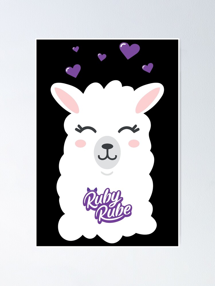 "Ruby Rube Merch Ruby Rube Llama" Poster for Sale by HindoShop | Redbubble