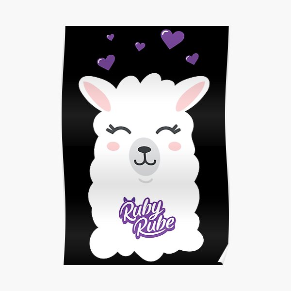 "Ruby Rube Merch Ruby Rube Llama" Poster for Sale by HindoShop | Redbubble