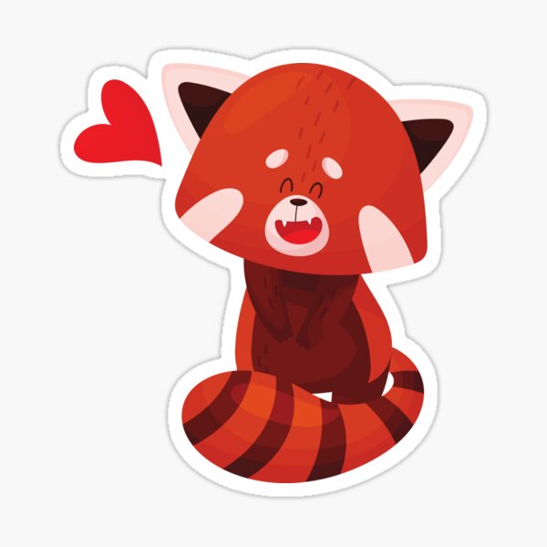 "Cute Red panda" Sticker by swagstore2021 | Redbubble
