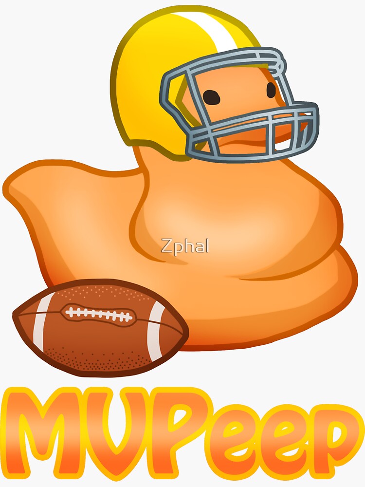 "NFL Football Peeps - Orange Marshmallow Peep Chick w/ Helmet" Sticker ...