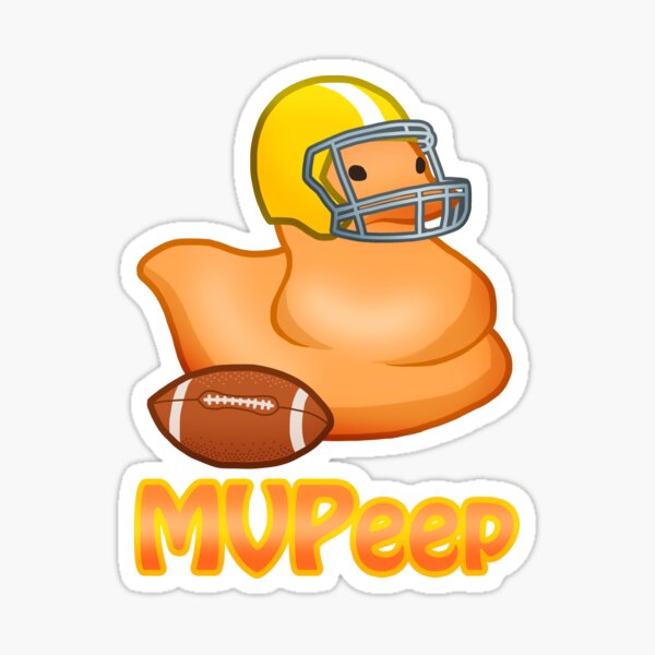 "NFL Football Peeps - Orange Marshmallow Peep Chick w/ Helmet" Sticker ...