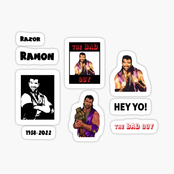"Set of Razor Ramon, The bad guy, HEY YO" Sticker by wrapa04 | Redbubble