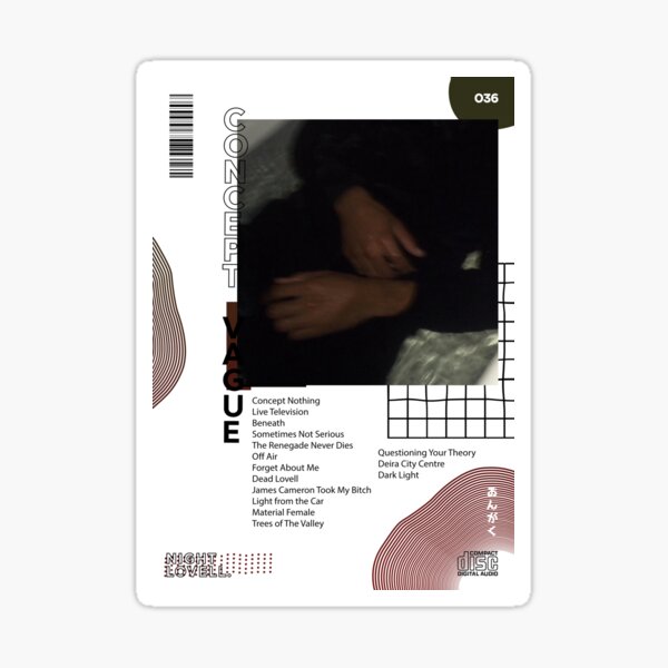 "CONCEPT VAGUE POSTER" Sticker by soundwaveposter | Redbubble