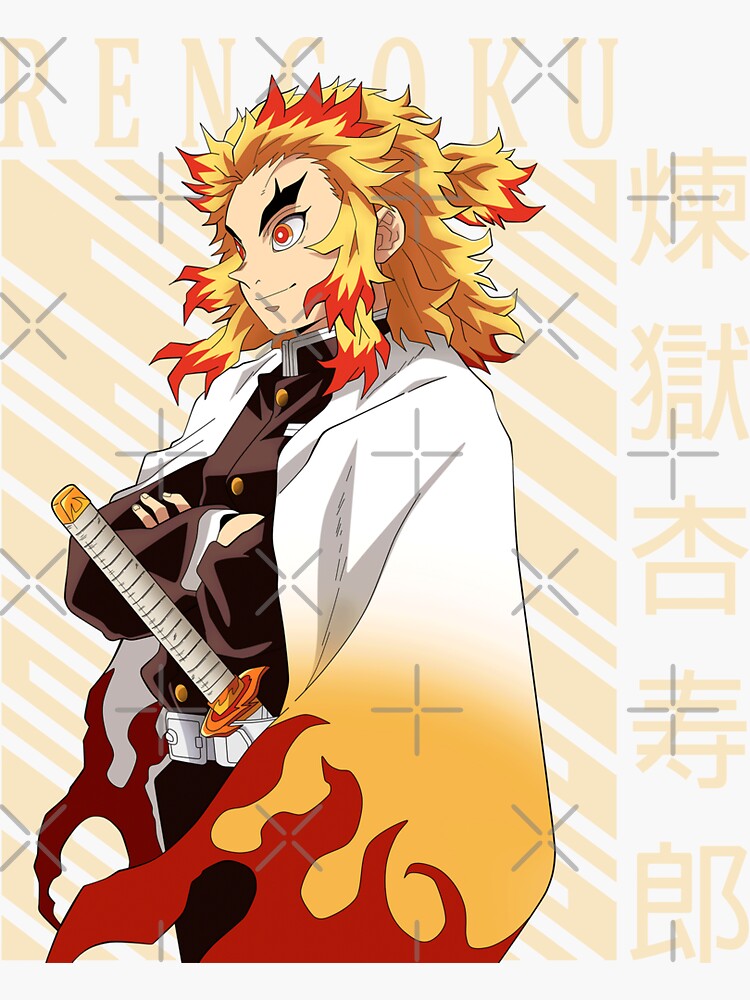 "Kyojuro Rengoku - Demon Slayer" Sticker by AlphaHero | Redbubble