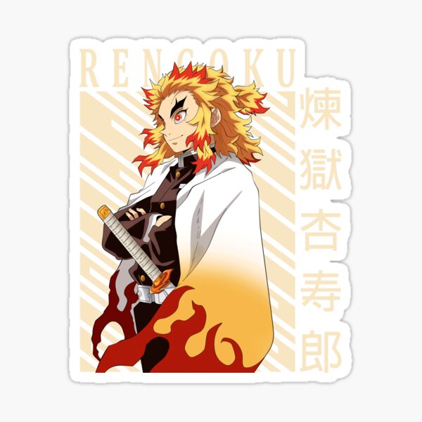 "Kyojuro Rengoku - Demon Slayer" Sticker by AlphaHero | Redbubble