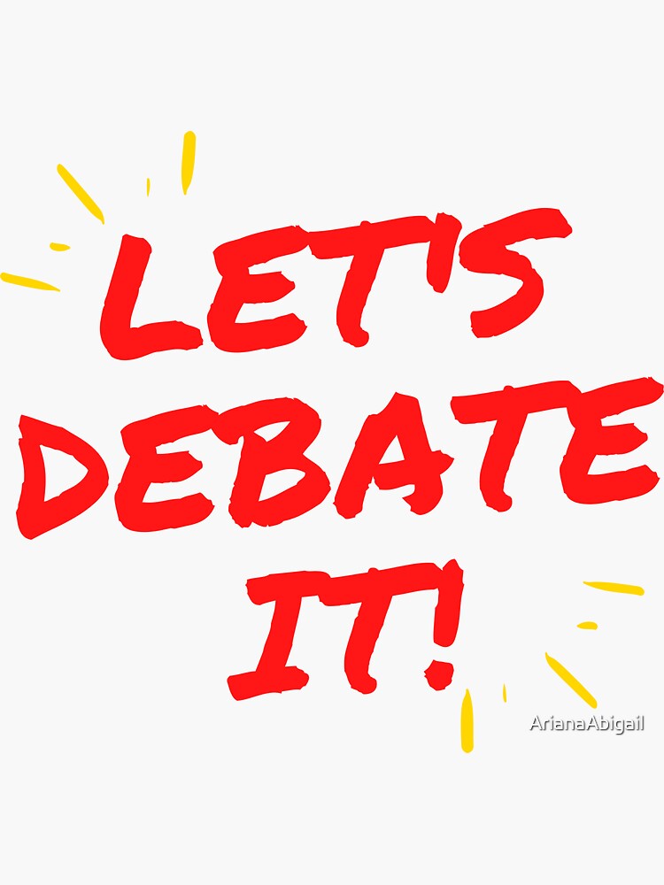 "Fun Debate Logo" Sticker for Sale by ArianaAbigail | Redbubble