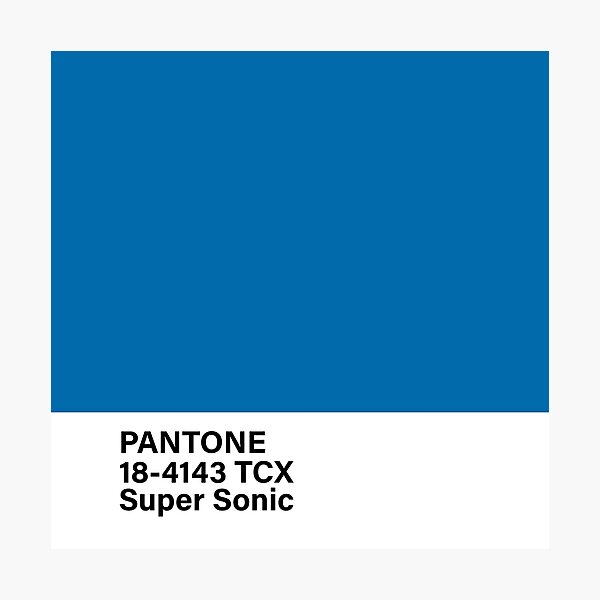 "PANTONE 18-4143 TCX Super Sonic" Photographic Print for Sale by ...