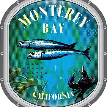 "Monterey Bay, California" Sticker for Sale by fairviewdesign | Redbubble