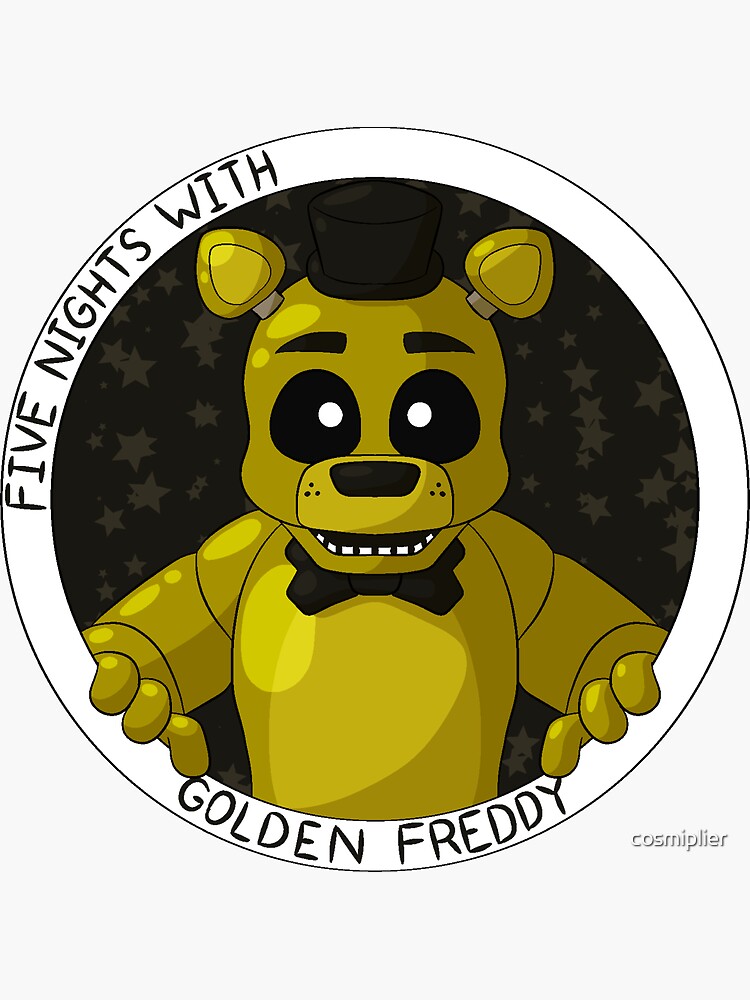"Five Nights With Golden Freddy" Sticker by cosmiplier | Redbubble
