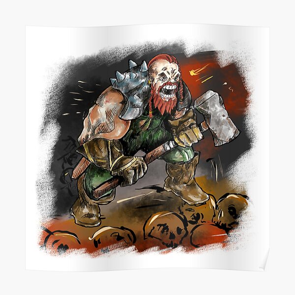 "Dwarf Kilgar - Fantasy Character Art" Poster by readyartz | Redbubble