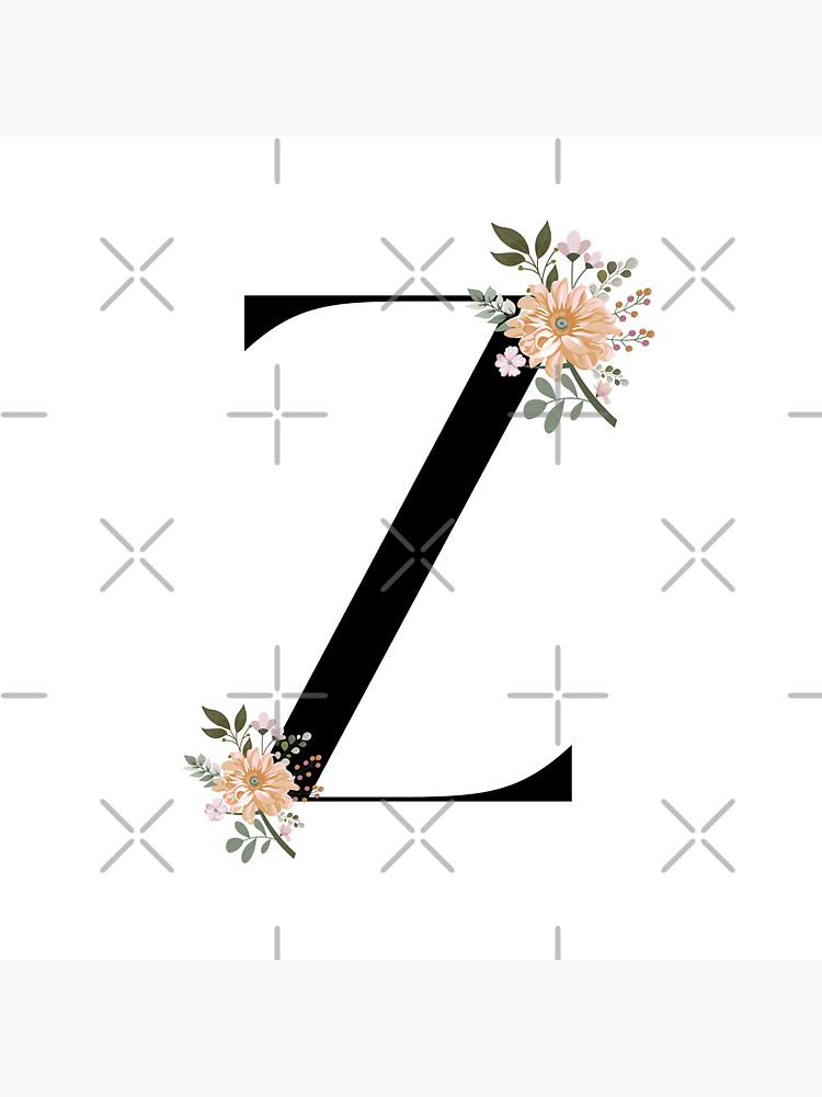 "Floral Fancy Z Initial/ Monogram" Sticker by FtoonsStickers | Redbubble
