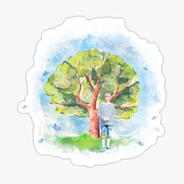 "BTS jimin spring day" Sticker by pectorestudio | Redbubble
