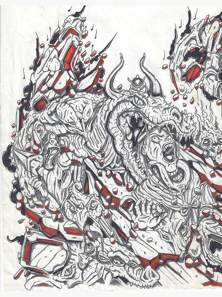 "Monster Eating Person" Poster for Sale by mademeans | Redbubble