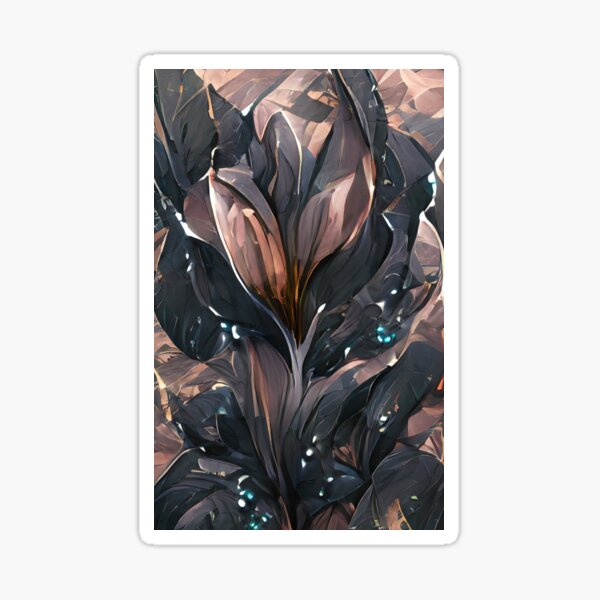 "Abstract Black Flower" Sticker for Sale by AstraLowelle | Redbubble