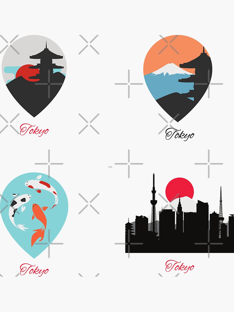 "Tokyo Sticker pack" Sticker by Forever-Sun | Redbubble