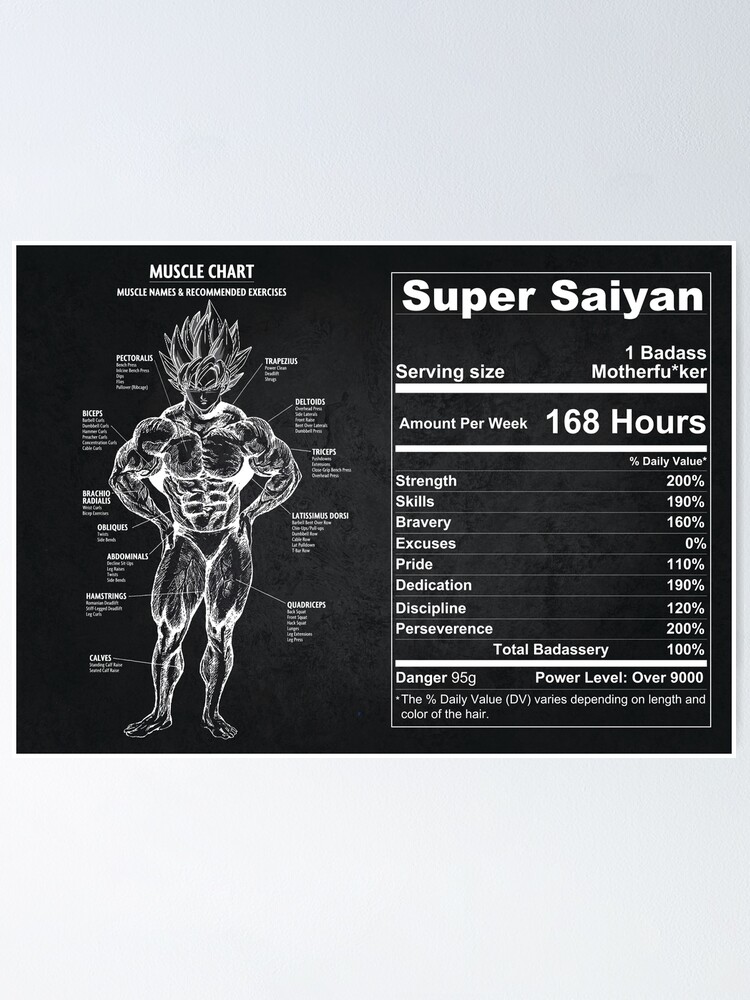 "Anime Anatomy Muscle Chart Diagram" Poster for Sale by gohanflex ...