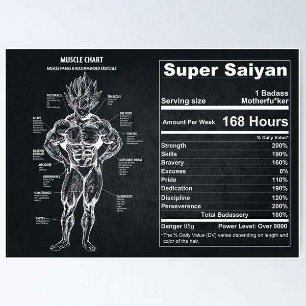 "Anime Anatomy Muscle Chart Diagram" Poster for Sale by gohanflex ...