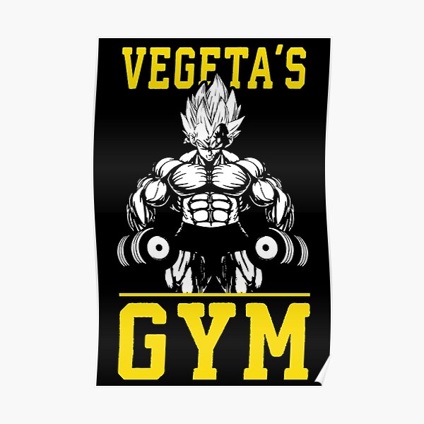 "Vegeta's Gym - Anime Workout Motivational" Poster for Sale by ...