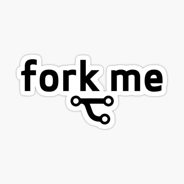 "Fork Me Sticker" Sticker for Sale by BitsOfLove | Redbubble