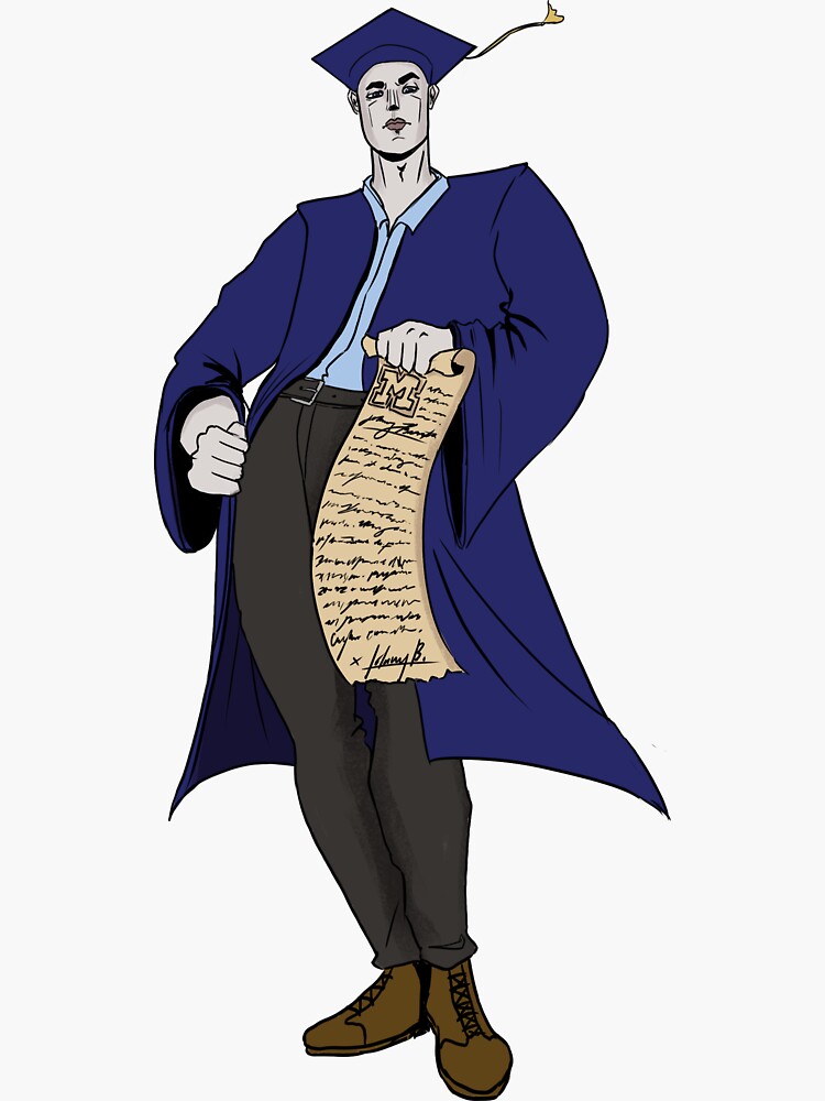 "Anime Johnny Barrister " Sticker by Polarnose360 | Redbubble