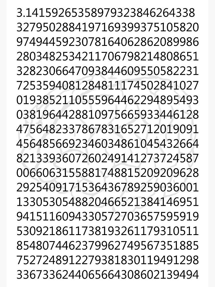 "Pie digits." Poster for Sale by Simplines | Redbubble