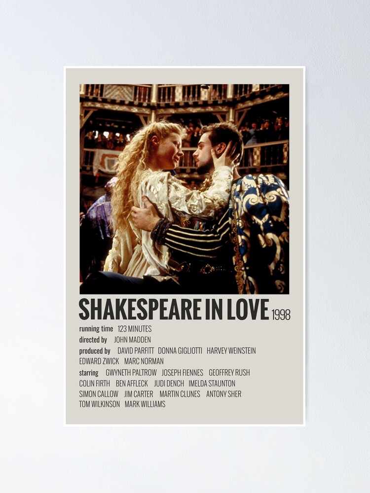 "Shakespeare in Love (1998)" Poster by MoviePolaroid | Redbubble
