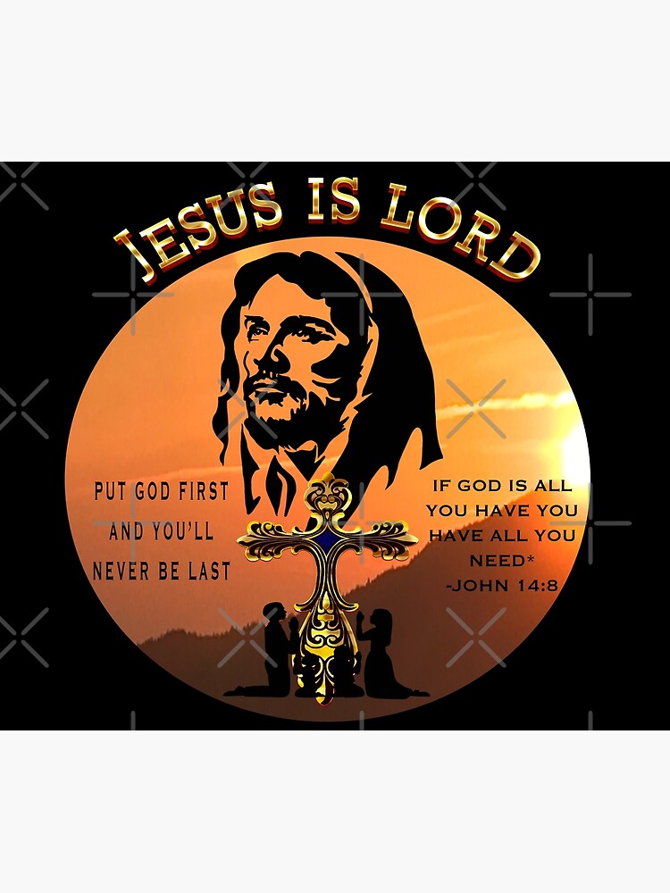 "Jesus Is Lord - Jesus Is Lord Gold Font - Gold Font " Art Print for ...