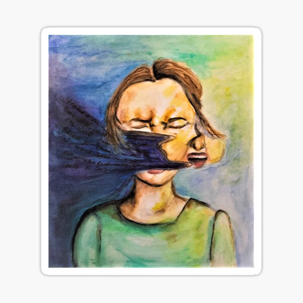 "Fading Face" Sticker by Mireim | Redbubble