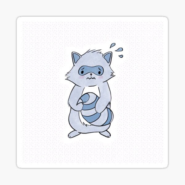"Worried Raccoon" Sticker for Sale by Pocketpanda | Redbubble