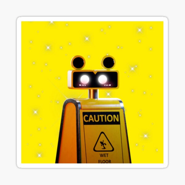 "Wet Floor Bot" Sticker by vincentafton87 | Redbubble