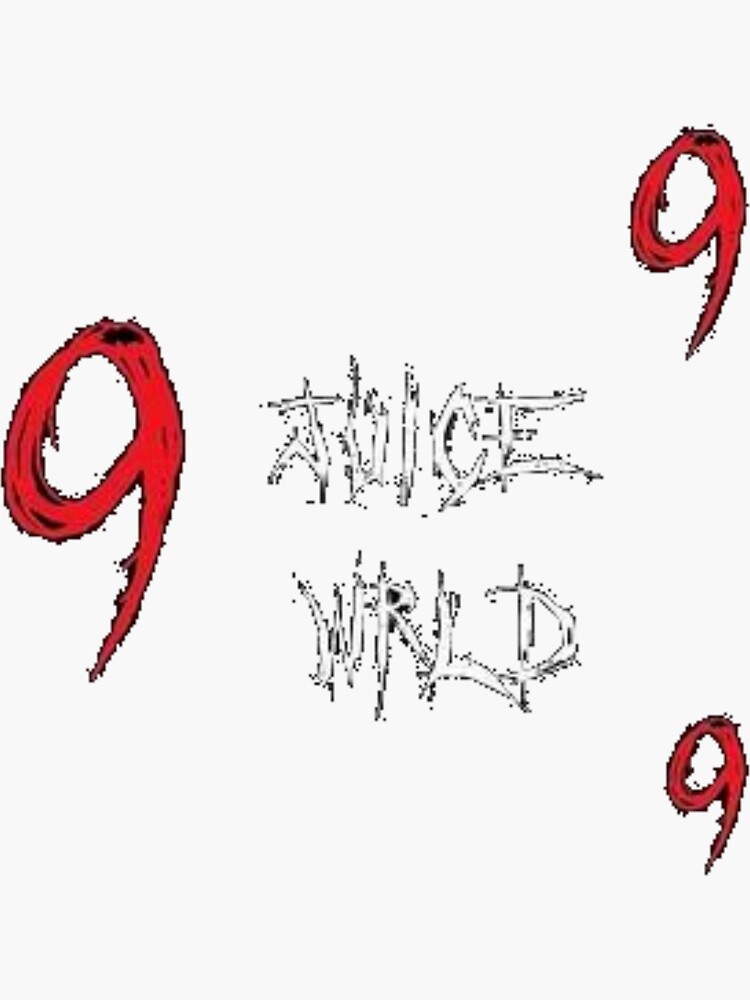 "Juice WRLD 999 black" Sticker by Stekaa | Redbubble