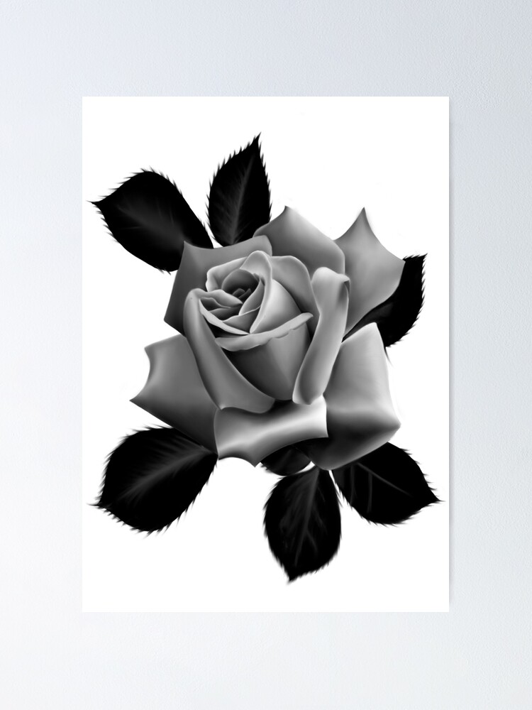 "Realism rose " Poster for Sale by Ellarosetattoo | Redbubble
