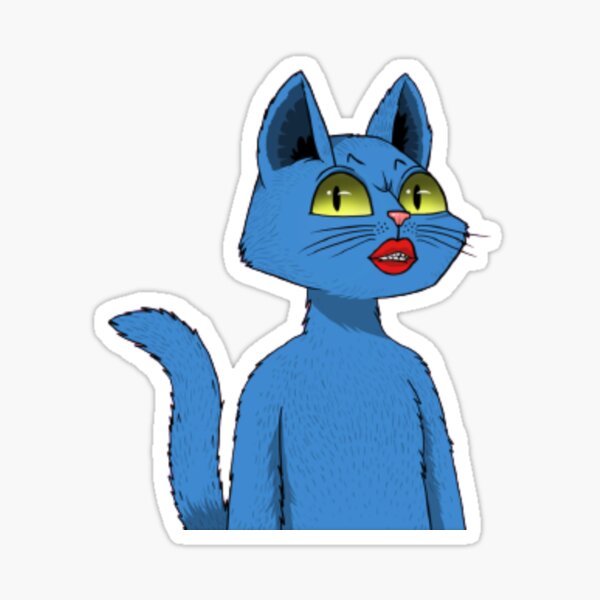 "girl cat " Sticker by kheam77 | Redbubble