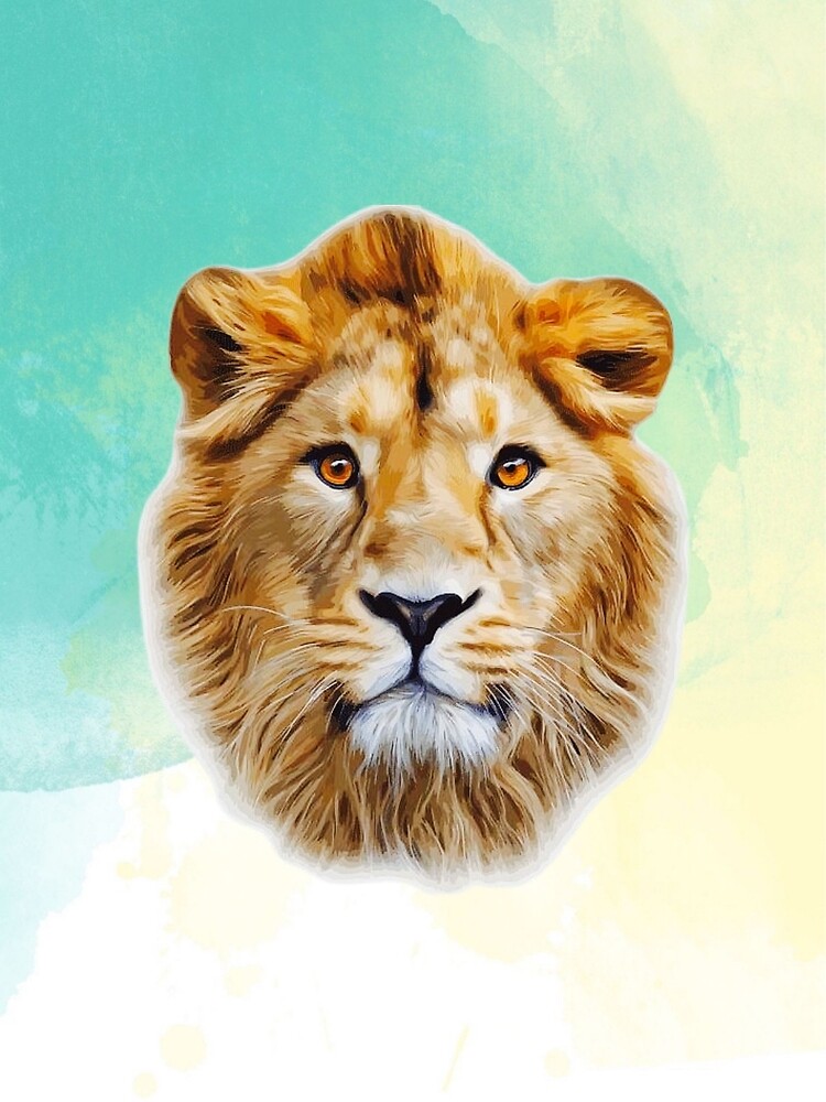 "The Summer Lion Face " Poster for Sale by Hyper007 | Redbubble