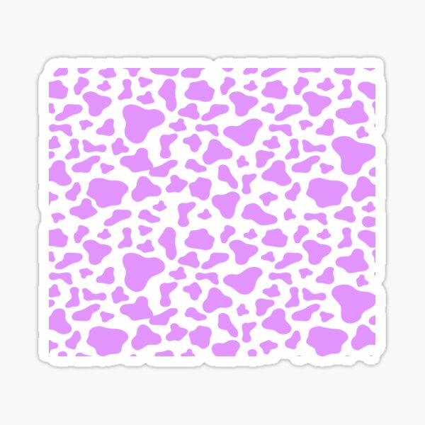 "Pastel Purple Cow Print" Sticker by DesignsbyACl | Redbubble