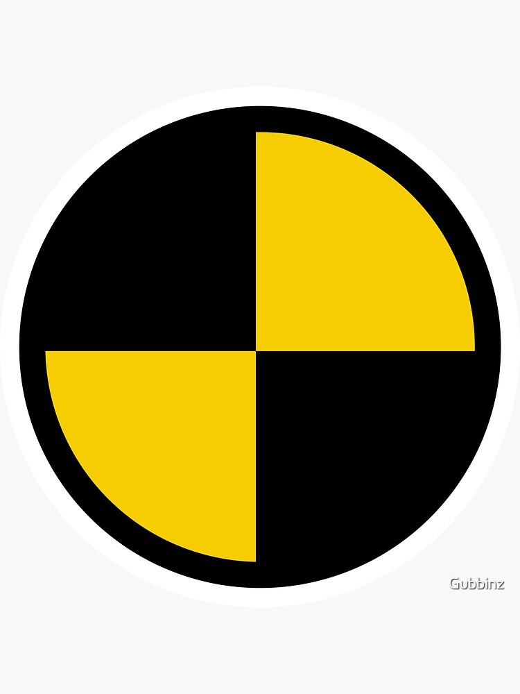 "Crash Test Dummy Symbol " Sticker for Sale by Gubbinz | Redbubble