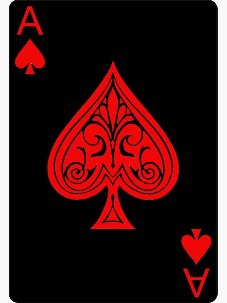 "A Red and Black Ace of Spades" Poster for Sale by barneyc1969 | Redbubble