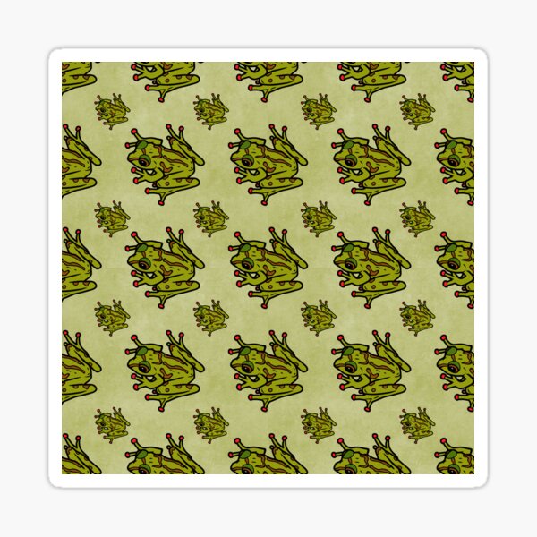 "Red Eyed Tree Frog Pattern" Sticker for Sale by EdmondsLove | Redbubble