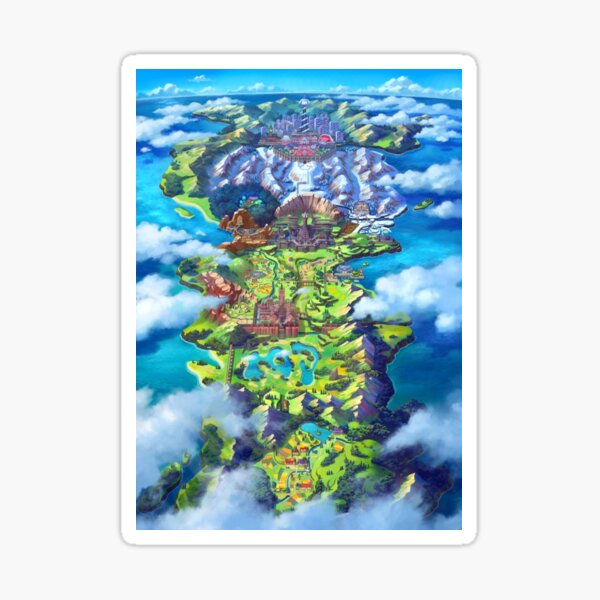 "Galar Map" Sticker for Sale by voiceandvision | Redbubble