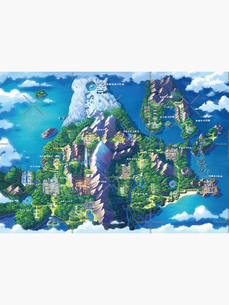 "Sinnoh Map" Poster by voiceandvision | Redbubble