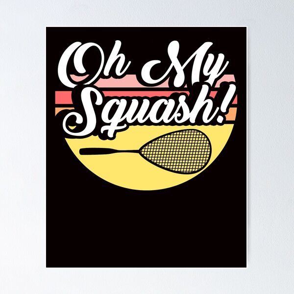 "Vintage Squash Racket Ball Sports Indoor Tennis Court Match" Poster ...