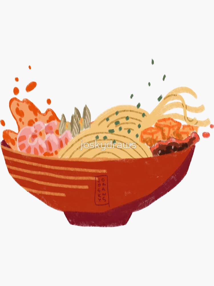 "Katong Laksa" Sticker by joskydraws | Redbubble
