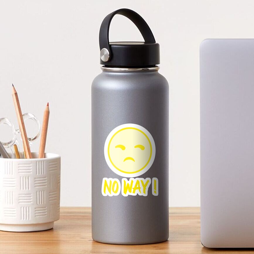 "NO WAY EMOJI design " Sticker by BassantStore | Redbubble