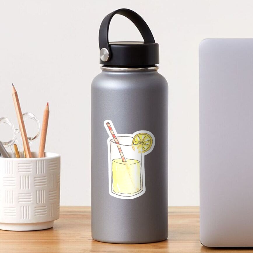 "Lemonade Watercolor Illustration Sticker" Sticker for Sale by kimBLiSS ...