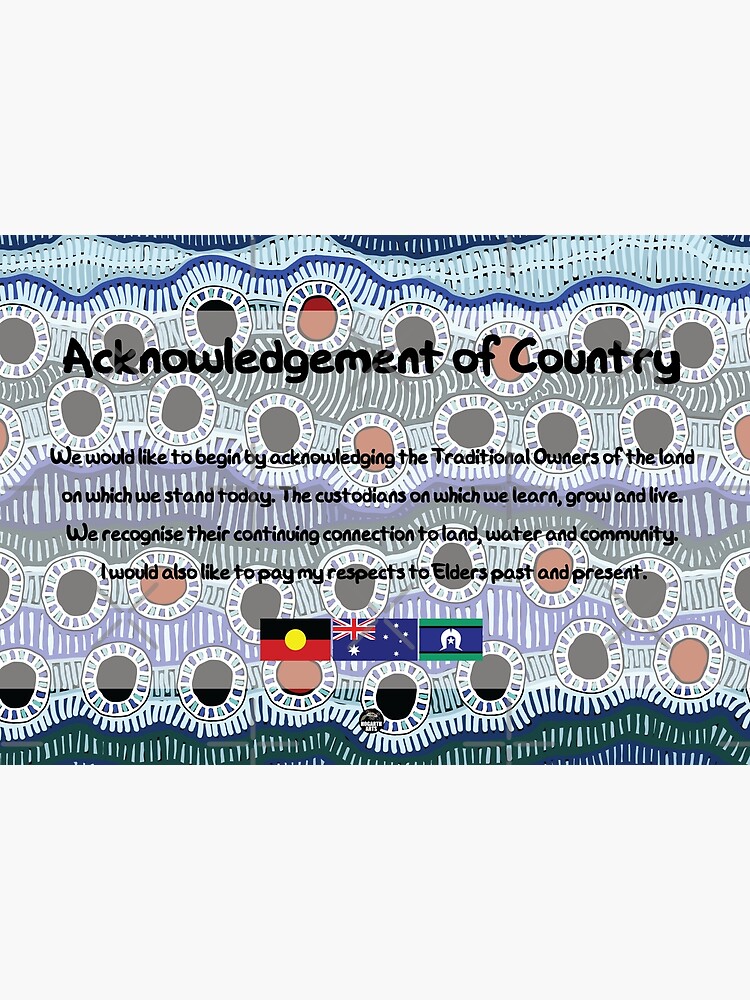 "Acknowledgement of Country - Authentic Aboriginal Art" Art Print for ...