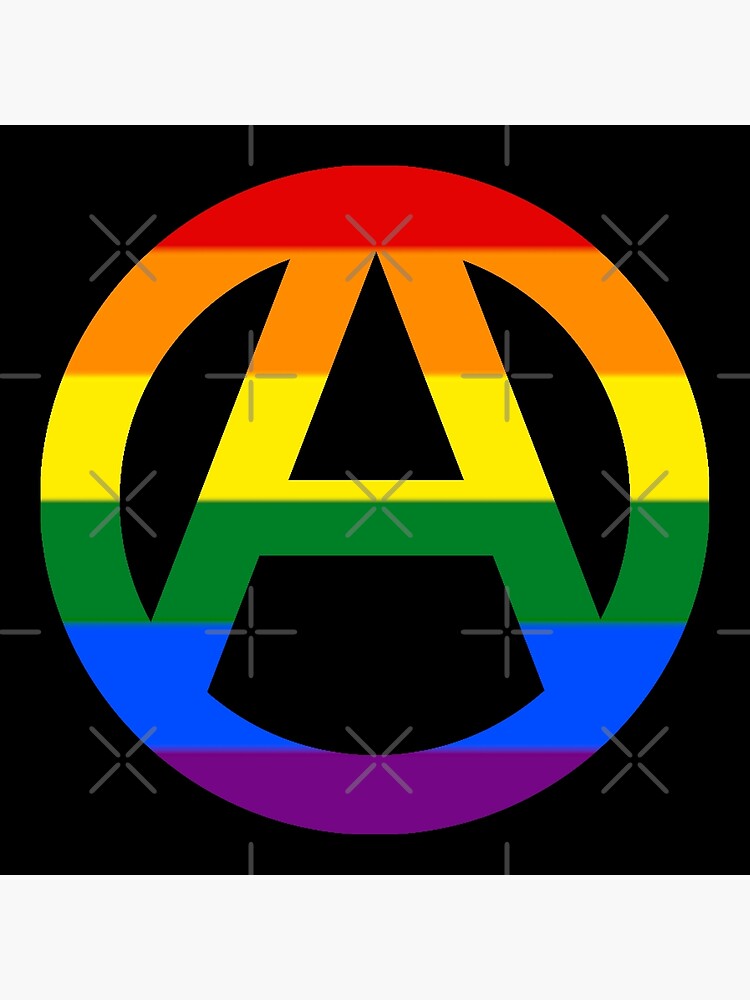 "Anarchy Symbol--Gay Pride Flag Colors" Poster for Sale by SCHPiDAUU ...