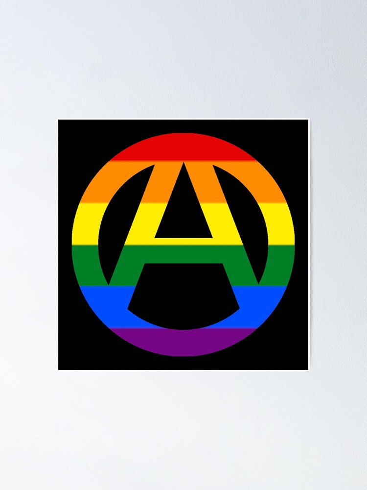 "Anarchy Symbol--Gay Pride Flag Colors" Poster for Sale by SCHPiDAUU ...