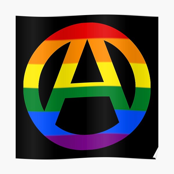 "Anarchy Symbol--Gay Pride Flag Colors" Poster for Sale by SCHPiDAUU ...